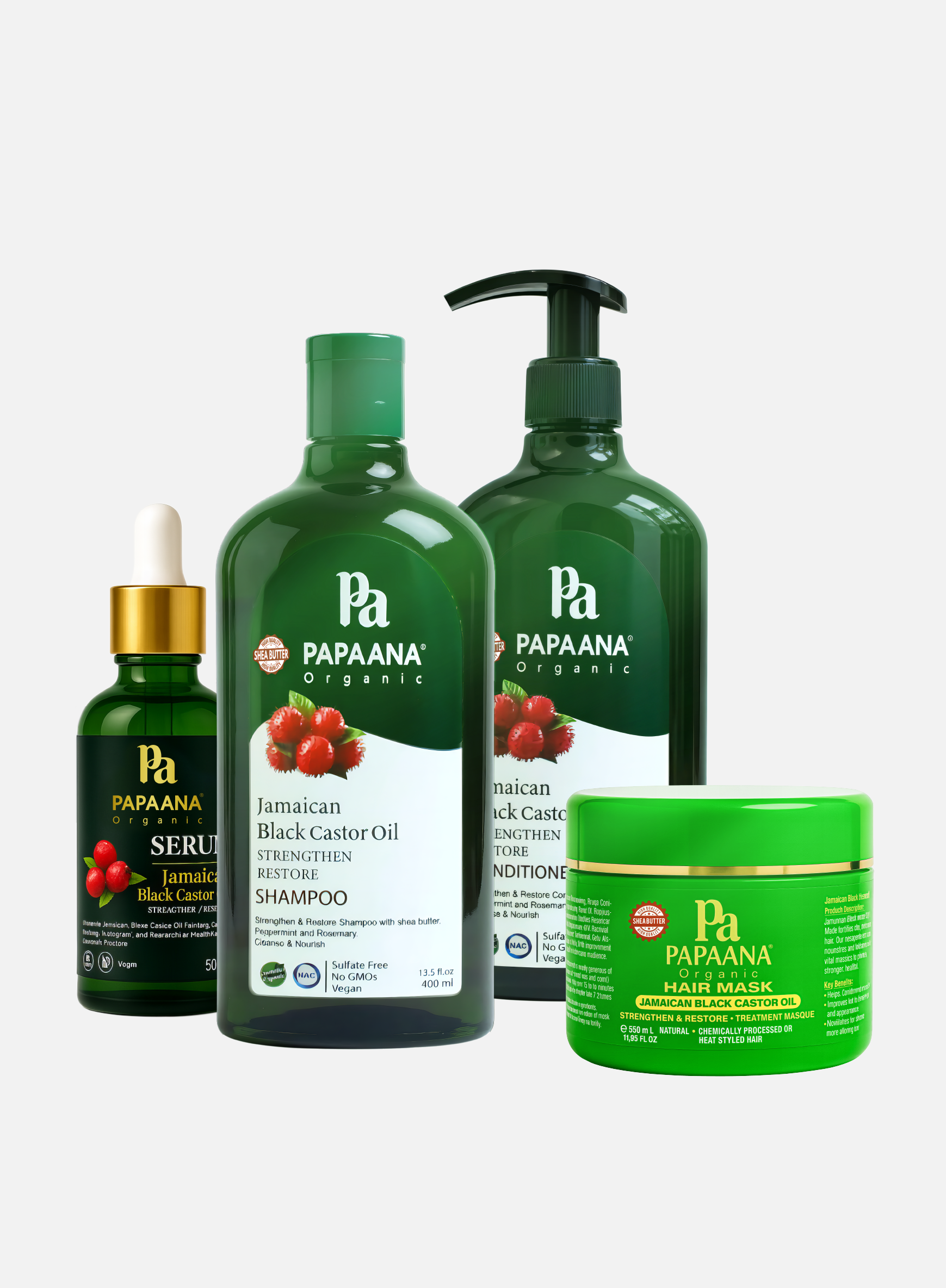 Jamaican Black Castor Strength Set – Papaana Organic | Pure & Natural